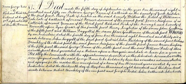Introduction to historic property deeds – North Yorkshire Archives Blog