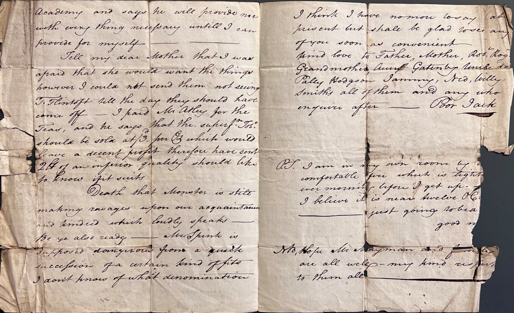 Letters of John Jackson R.A. – North Yorkshire Archives Blog