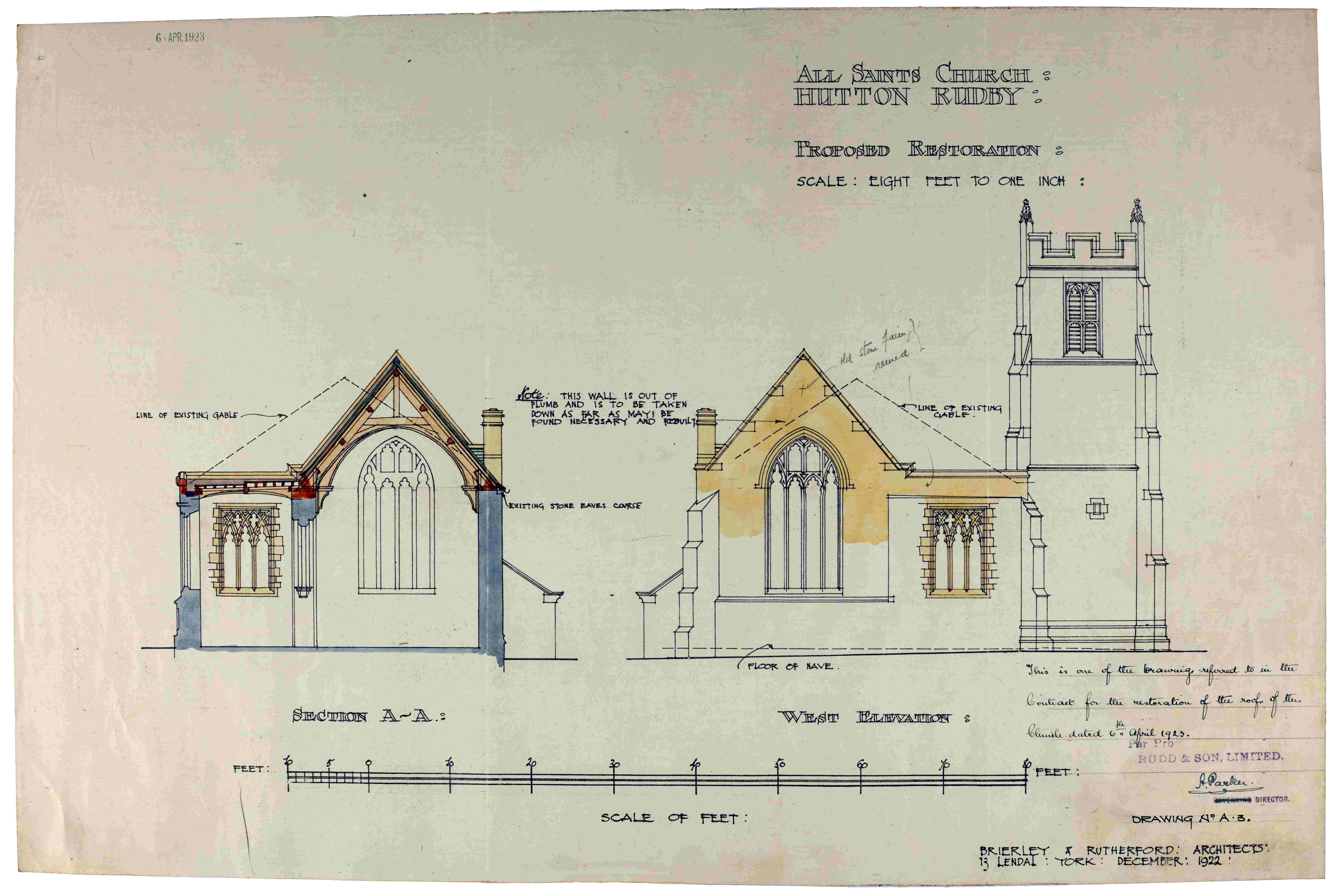 Two phases of restoration at Hutton Rudby, All Saints – North Yorkshire ...