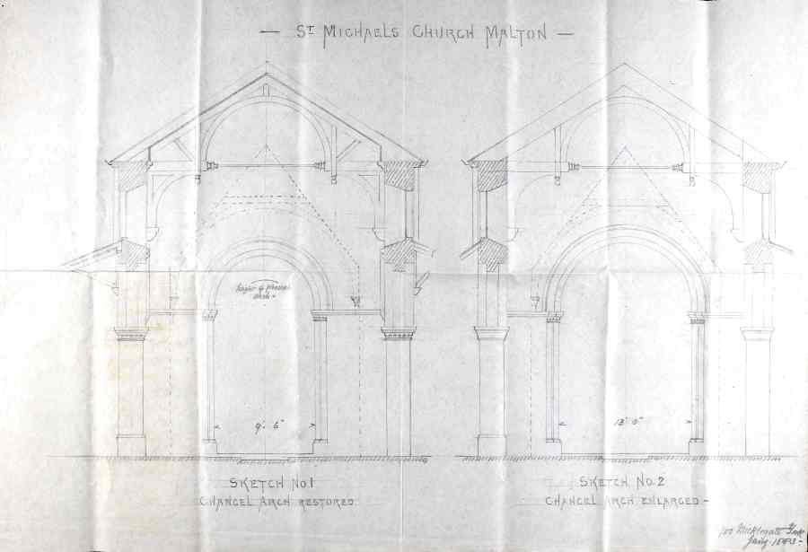 Architects’ drawings, church restoration and rebuilding – North ...